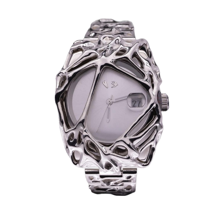 Processing Custom Design Alabaster Quartz Watch with Unique Claw Shape ...