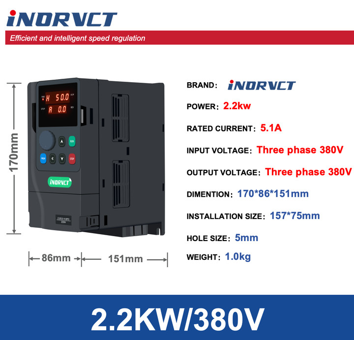 Single Phase 220V Variable Frequency Drivers (VFD) Speed Variator 0.75kw 1.5kw 2.2kw 4kw for ...