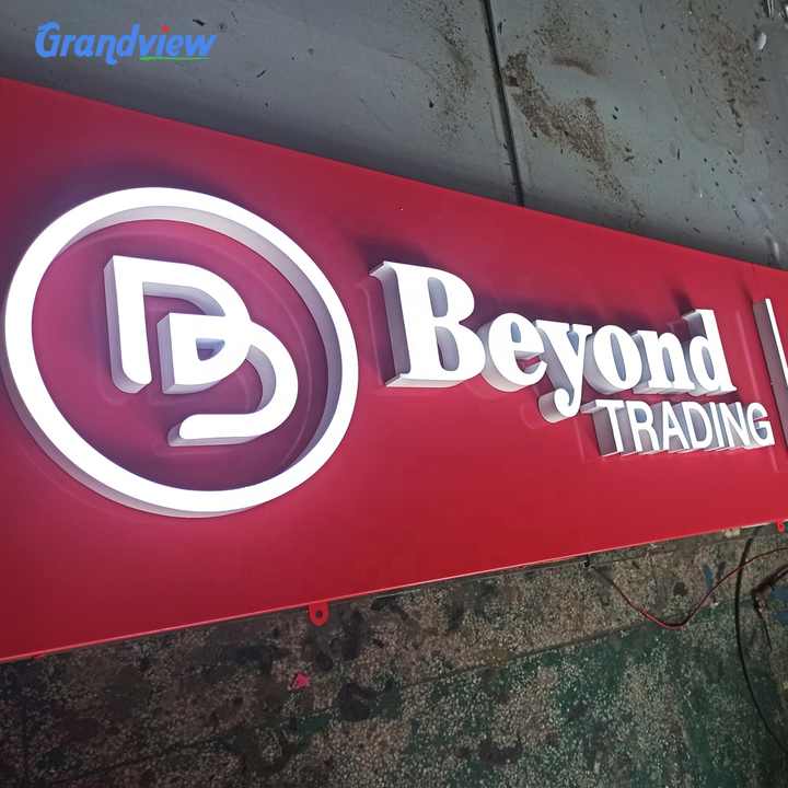 Custom Advertising Cafe Shop Logo Signage Board Acrylic LED