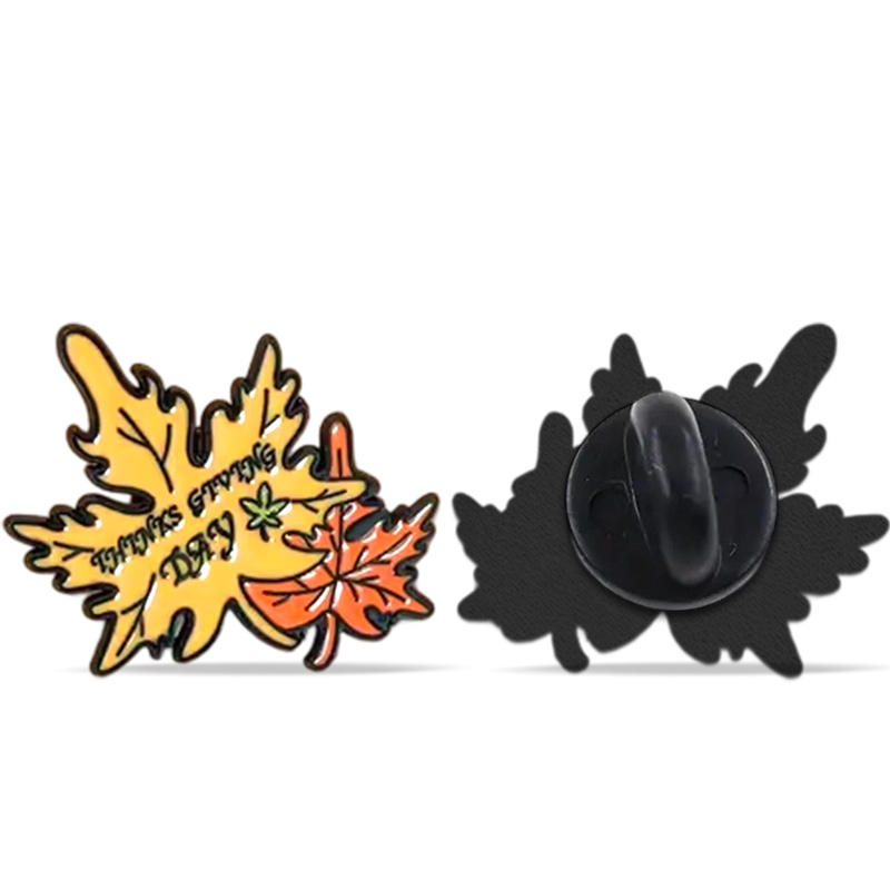 Custom Fall Pumpkin Turkey Leaf Party Lapel Pins Autumn Harvest ...