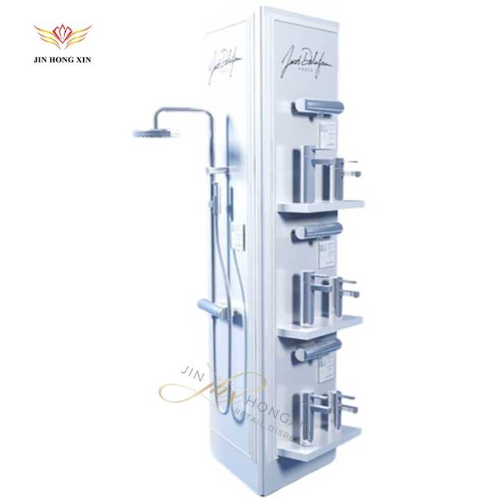 Factory Showroom 4 Sides Wood Slatwall Adjustable Kitchen Tap Shop Rack ...