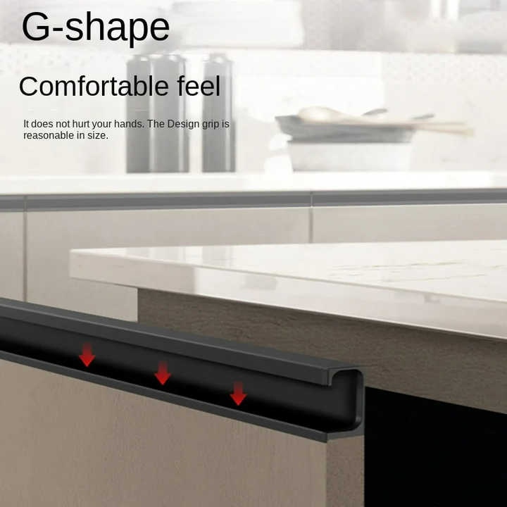 Aluminum Alloy Slot G-Shaped Kitchen Cabinet Handles