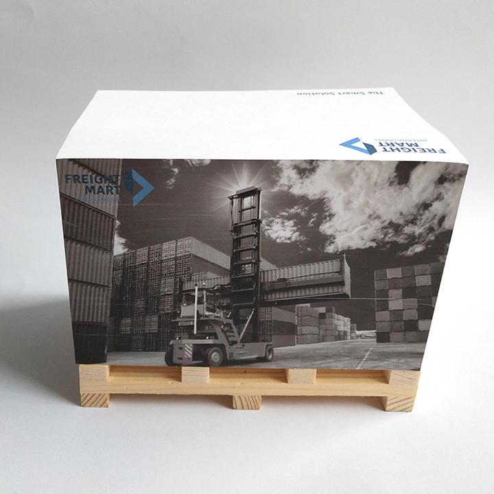 Custom Sticky Note Cube with Wooden Pallet for Promotions
