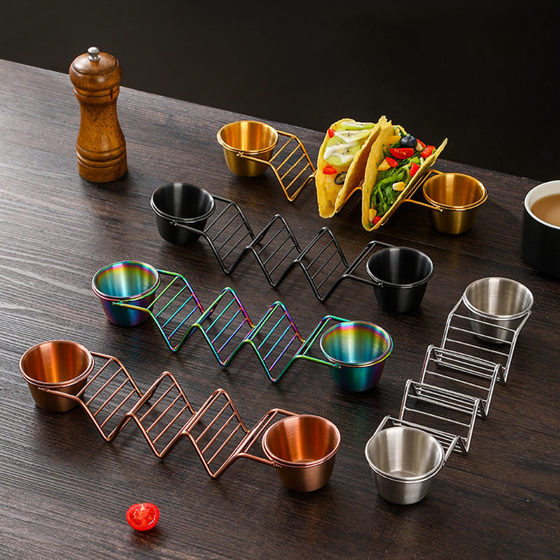 Tortilla Stand Taco Holder with Sauce Cup Weddings Pancake Stands ...