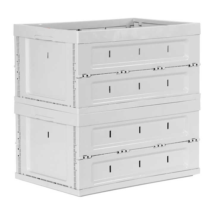 Industrial Keyway Nestable Plastic Storage and Moving Crate Boxes ...