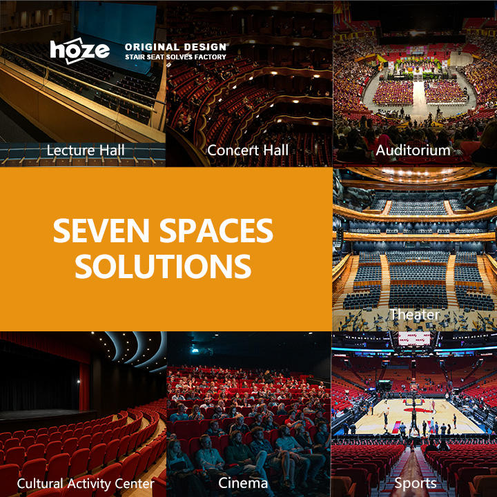 HOZE HS-1201C Modern Folding Auditorium Chair Aluminum Alloy Theater ...