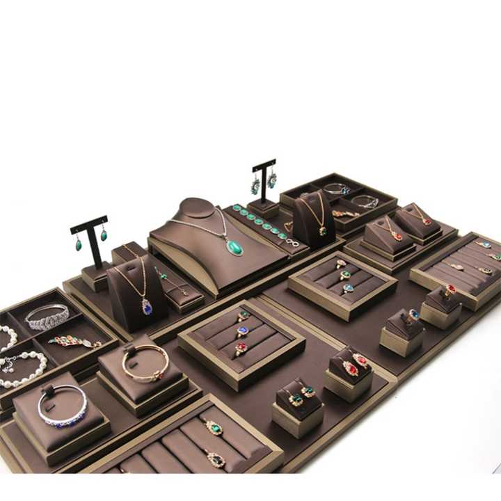 Luxury Metal Jewellery Props Necklace Racks Bracelet Display Stand Set ...