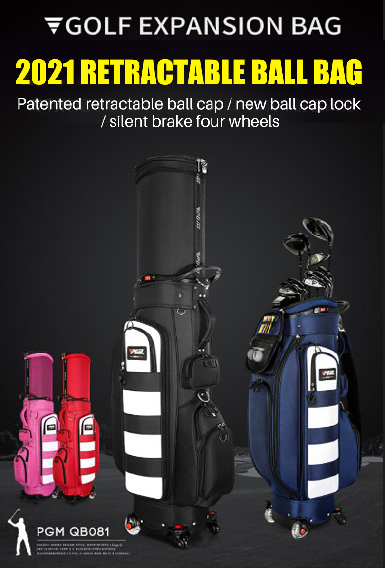 PGM QB081 Golf Bags Including Rain Cover Telescopic Bag Travel Golf Bag ...