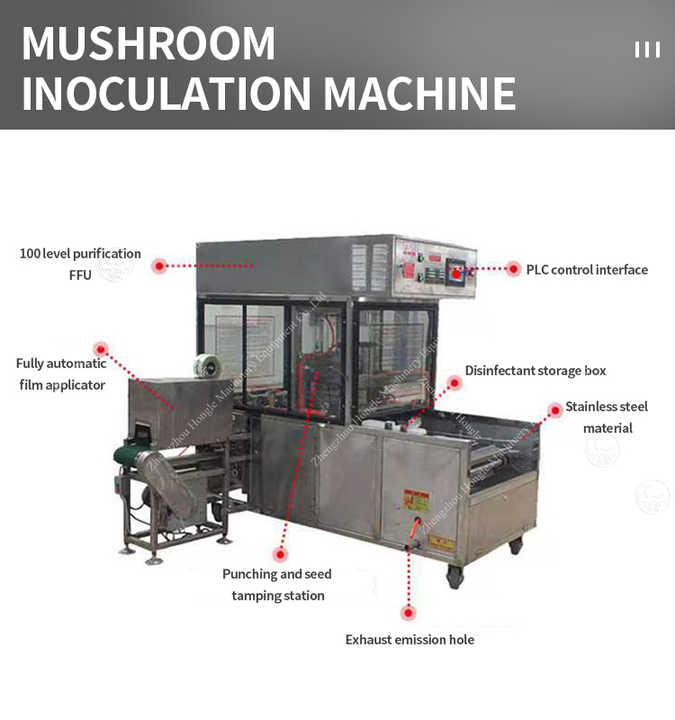 High-capacity Mushroom Inoculating Machine - 2500-3000 Bags/h