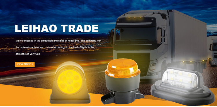 12V 24V LED side marker light truck yellow orange white red warning ...