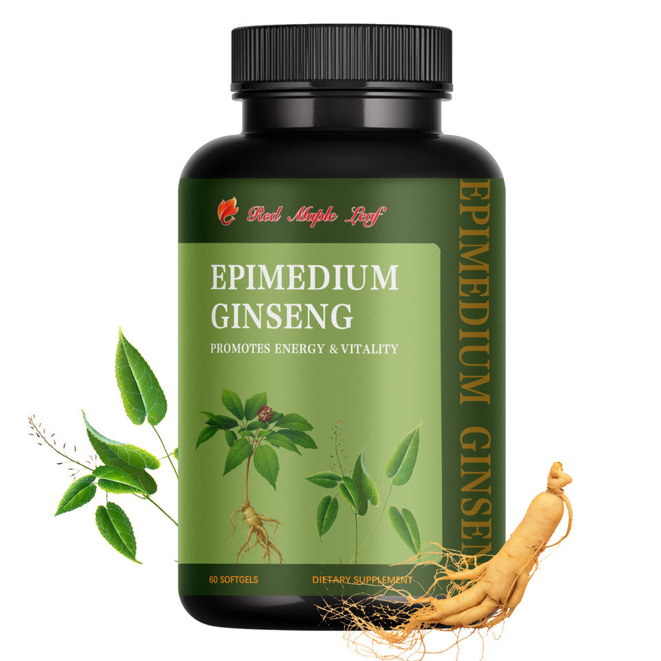 Epimedium & Ginseng Capsules, High Dietary Fiber Supplement for Gut ...