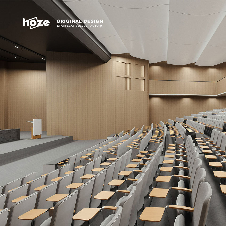HOZE HS-1218C-4 Modern Aluminum Alloy Fabric Theater Furniture ...