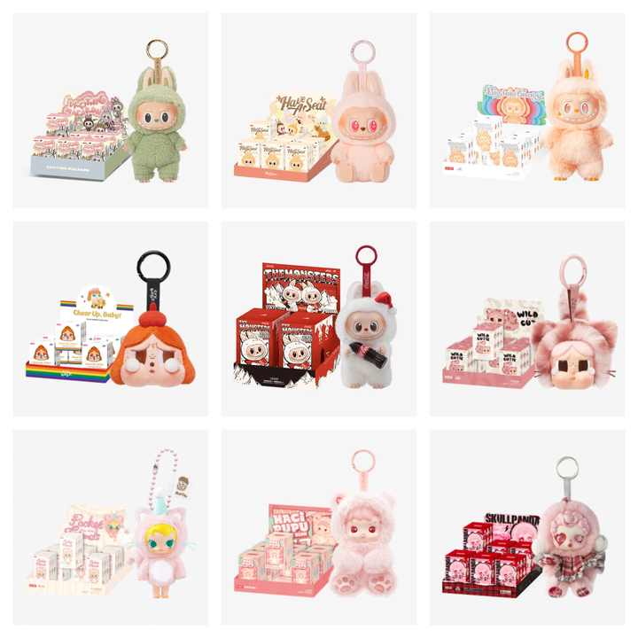 Authentic POPMART Blind Box Figures Labubus Skullpanda Dimoo Hirono ...