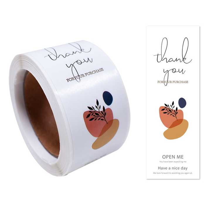 100pcs/roll Paper Thank You Stickers - Perfect for Packaging
