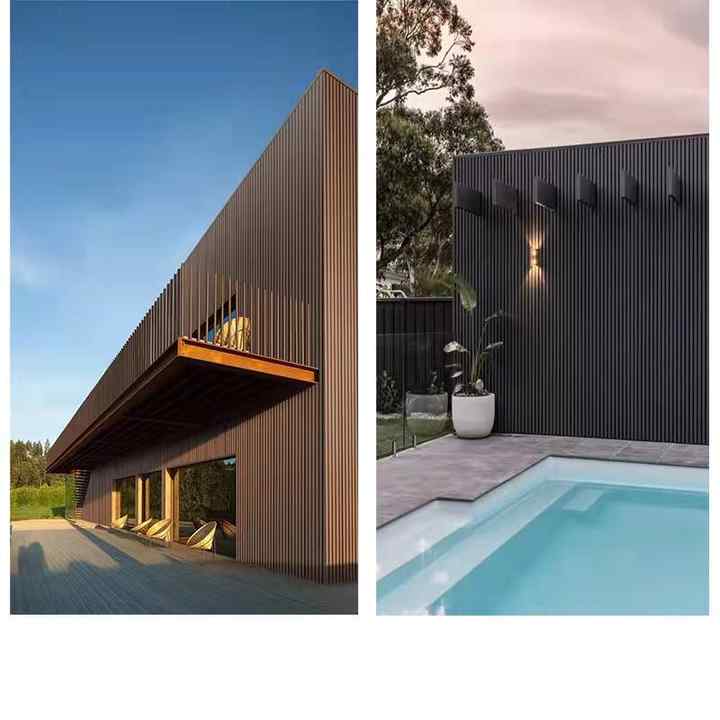Outdoor Partition Wpc Wall Board Cladding Fluted Decorative Exterior ...