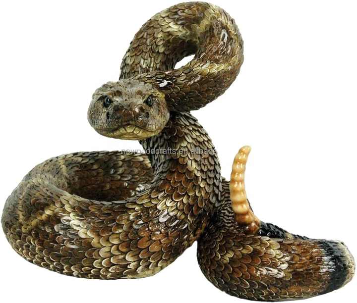Western Diamondback Rattlesnake Outdoor Animal Statue Realistic ...