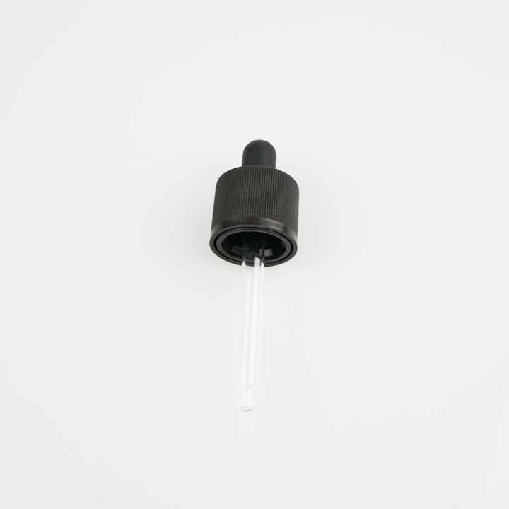 20mm Black Child Resistance Plastic Pilfer Proof Dropper Cap with Glass ...