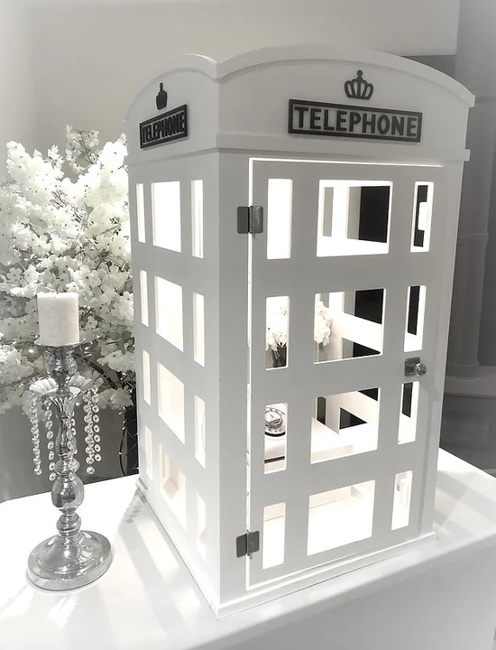 Mini Telephone Booths for Audio Guestbook & Neon Light Decor