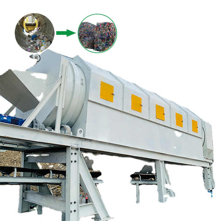 Small Solid Waste Management Gear Equipments Trommel Screen for Sorting ...