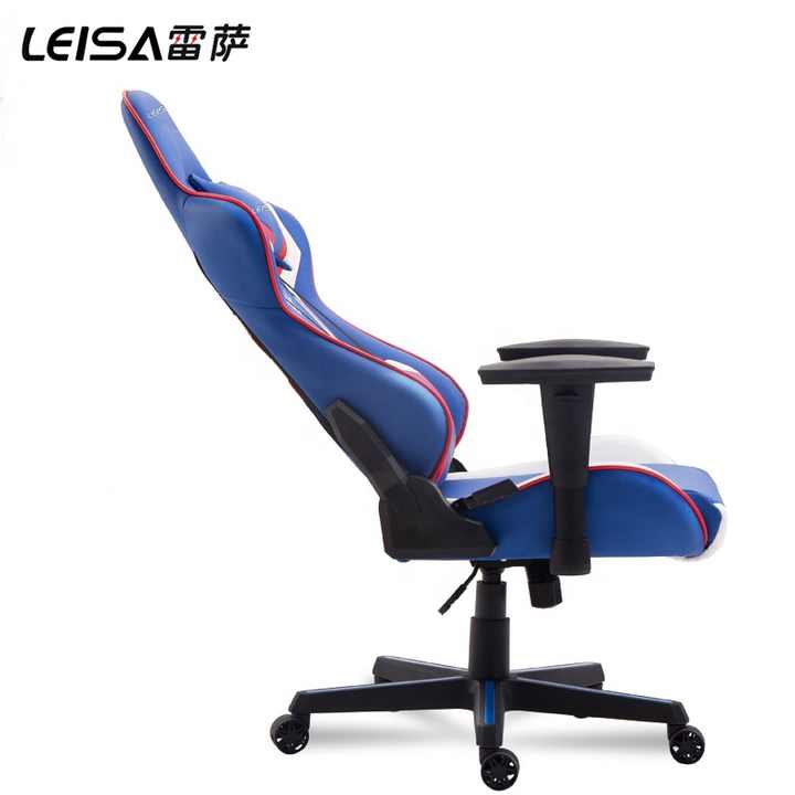 Factory Direct Blue High Back Racing Style Office Computer Game Racer ...
