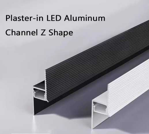SDW-XF1 Plaster in LED Aluminum Channel Z Shape Trim Edge