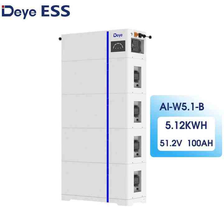 DEYE ESS Low Voltage AI-W5.1-B Lithium Battery Lifepo4 51.2V 100ah 5kwh 10kwh 15kwh 20kwh ...