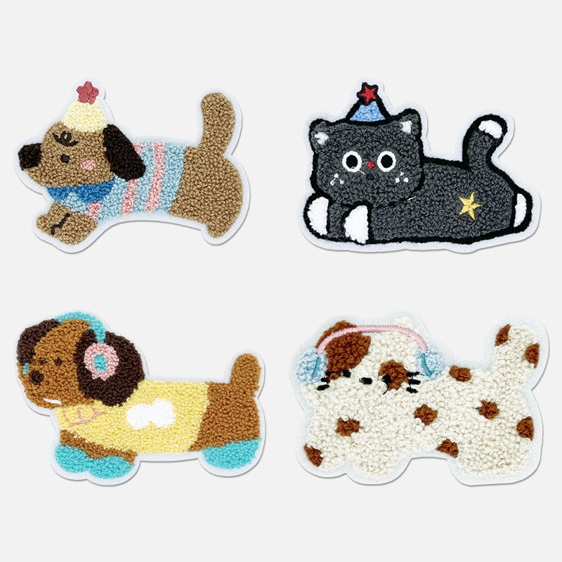 Cute Cartoon Animal Puppy Patches Different Dog Shape Sew on Iron on ...