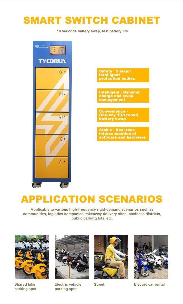 TYCORUN 5 ports swap station system for scooters ebike motorcycle ...