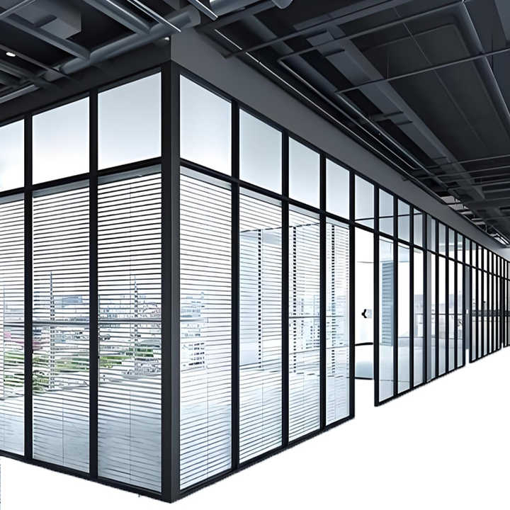 High STC Rating Sliding Partition Wall System Soundproof Framed Glass ...