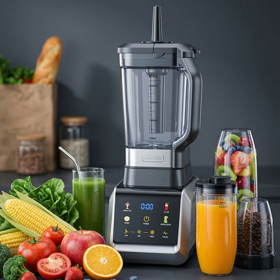 Licuadora 3-in-1 Juicer Blender Mixer Heavy Duty Stainless Steel Blade ...