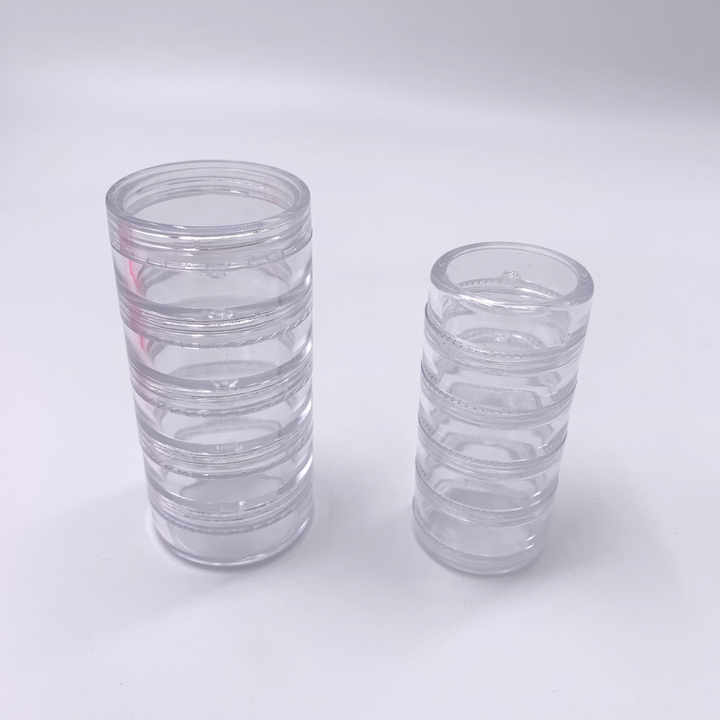 10G/5g Stackable Round Plastic Containers 5/3 Layer Bead Storage Jars ...