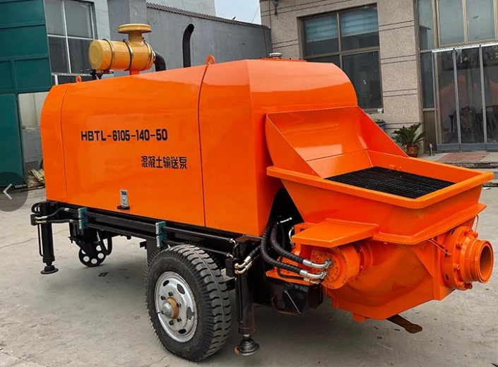Small Electric Concrete Pump High Efficiency 25-30m/h Productivity 200 ...