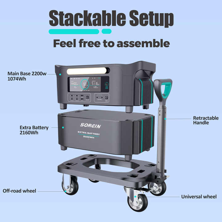 Sorein 3kWh Portable Solar Generator 3000W 3000W Portable Power Station ...