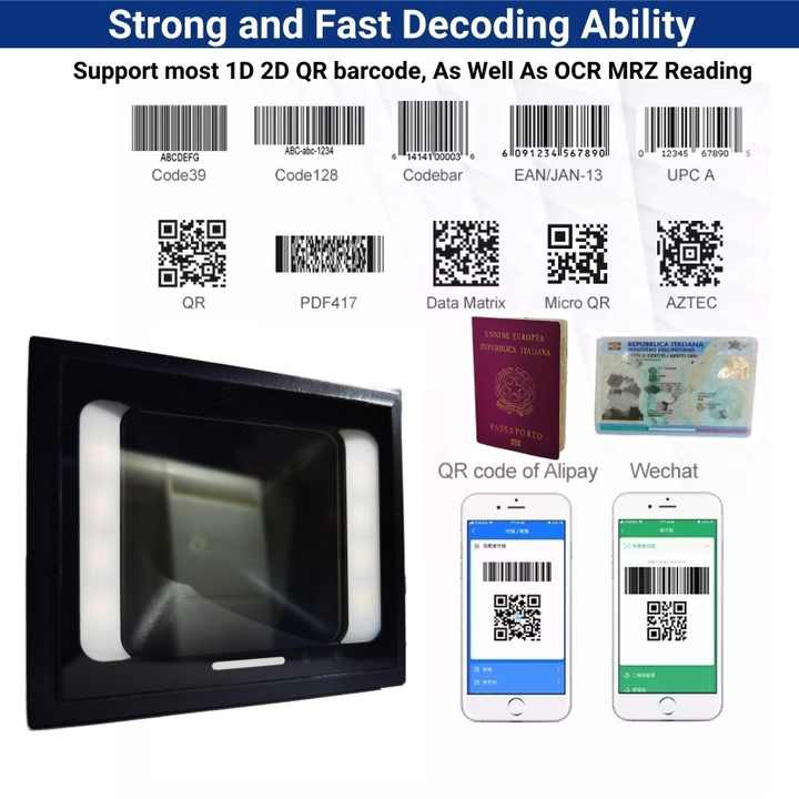 IP67 Automatic Gate ID Card Passport Reader 1.3Megapixels Area Imager ...