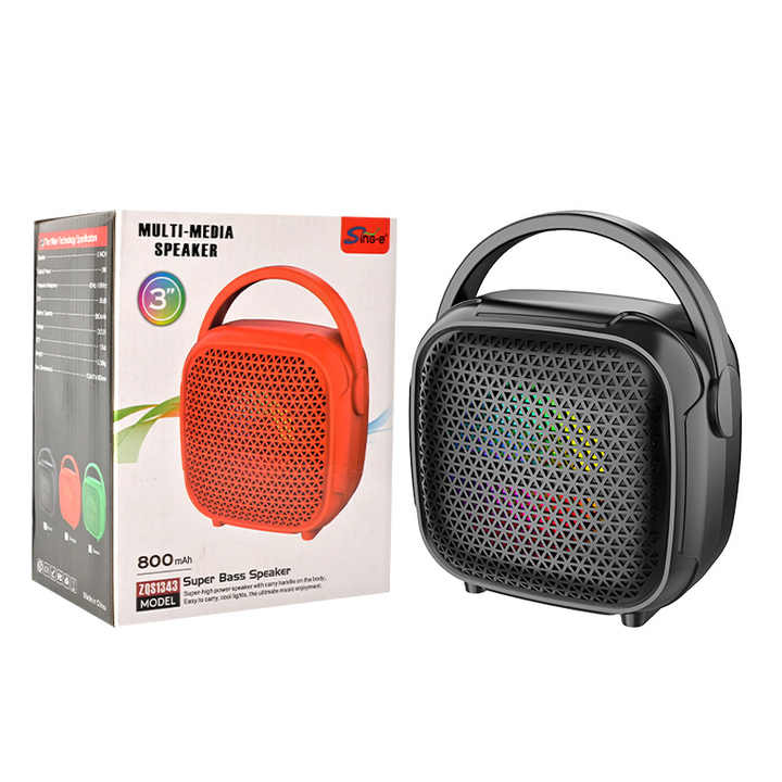 SING-E ZQS1343 Mini Bluetooth Speaker with RGB LED Lighting Convenient USB Charging for Outdoor ...