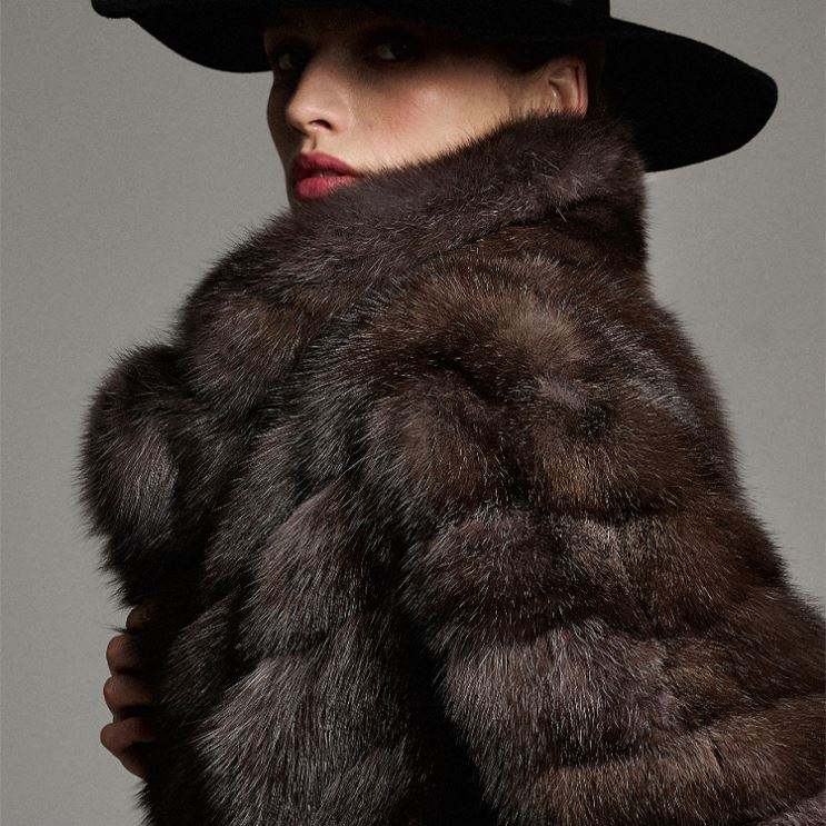 Top Quality Real Fur Fashion Fur Coat Suit Collar Classic Mid Long ...