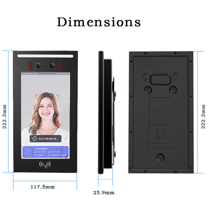 Face Recognition Access Control & Time Attendance System All-in-One Biometric Time Attendance ...