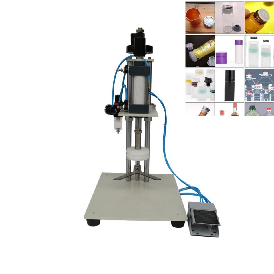 Tabletop Pneumatic Capping Machine, Small Size Semi-Automatic Multi ...