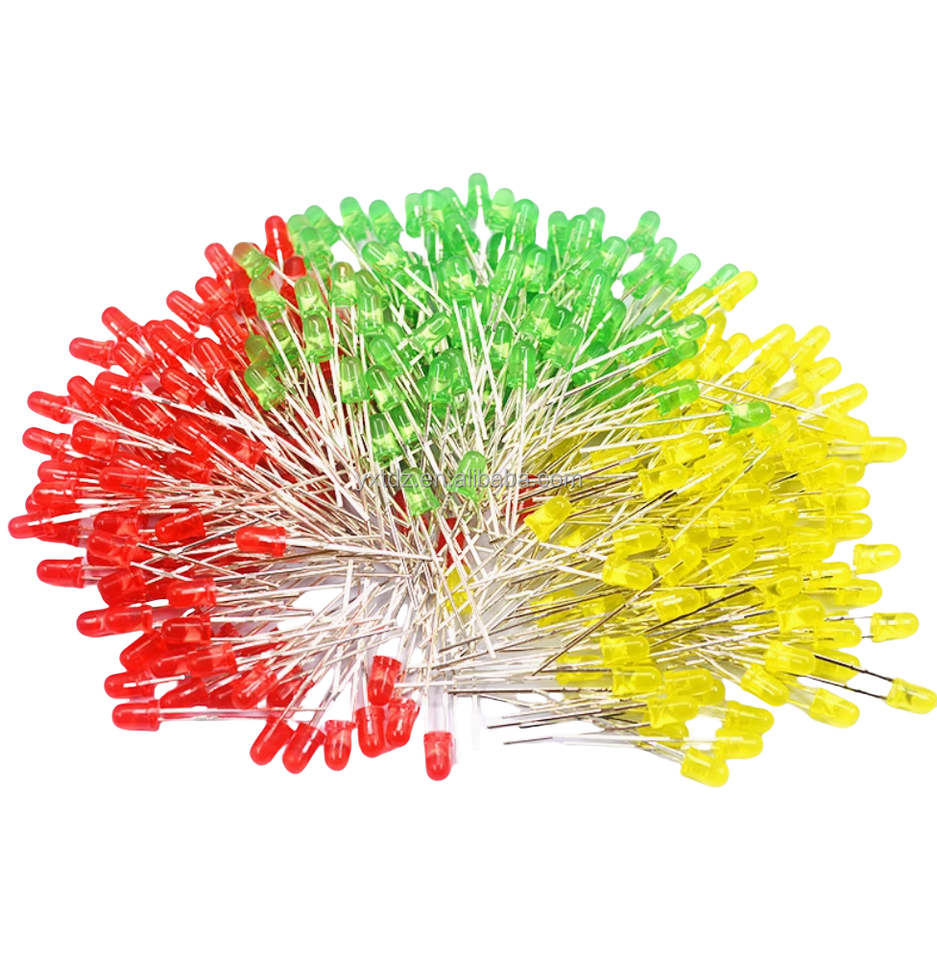 YIXINTAI 3MM 5mm LED diode Parts set Red+Green+Yellow 20PCS each DIY ...