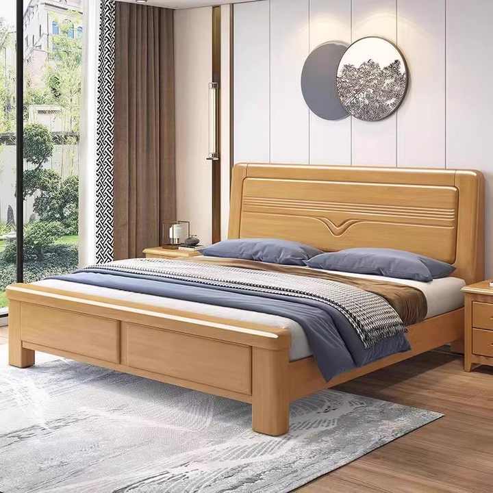 Customizable Solid Wood Bed Frame - Vintage Design