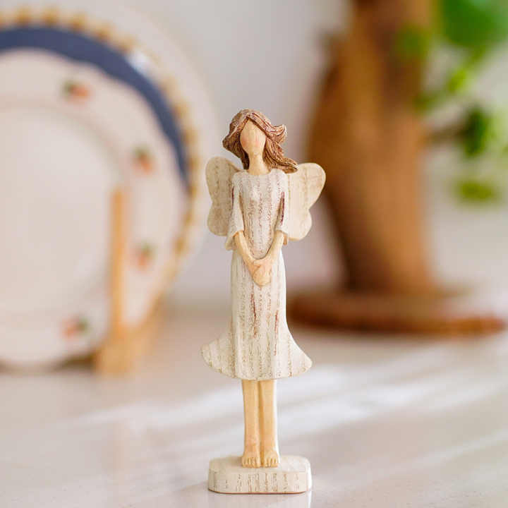 Vintage Resin Status Crafts Guardian Fairy Angels Statue Handmade ...