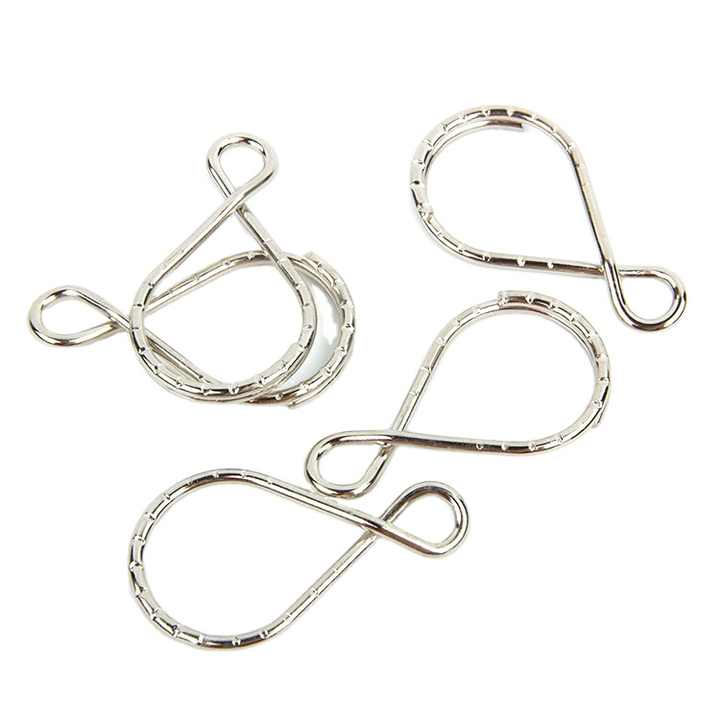 OEM ODM Figure 8 Split Key Ring - Polished Silver Keychain