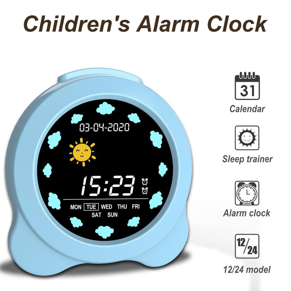 Stay-in-Bed Clock for Kids - Toddler Sleep Training Clock, Night Light ...
