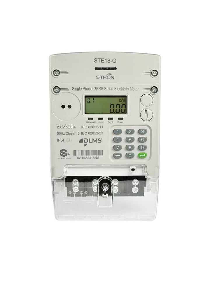 STS Prepayment Keypad DLMS GPRS/4G Single Phase Electricity Meter with ...