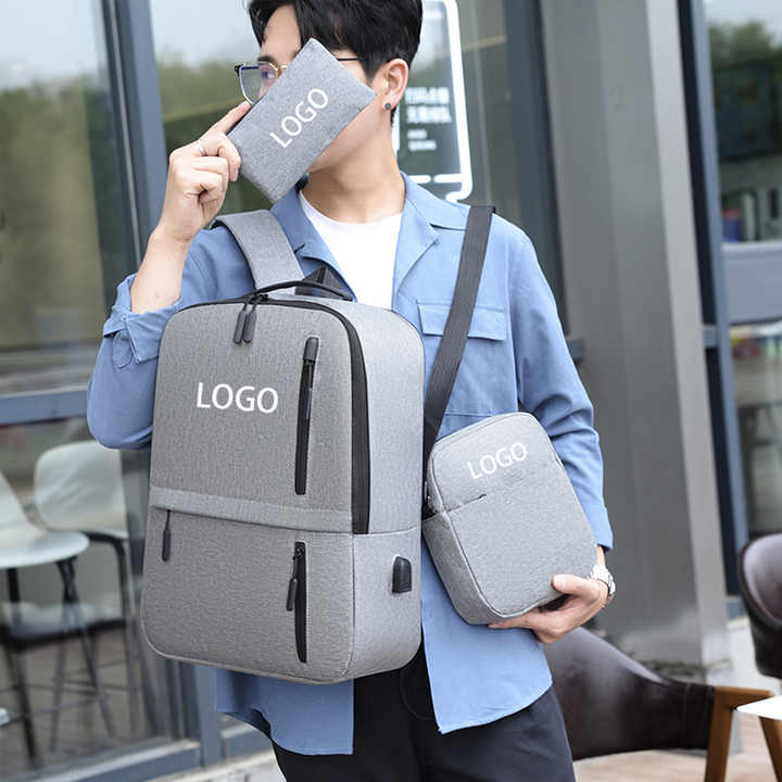 Custom 3-Piece Travel Laptop Backpack Set Durable Water-Resistant ...
