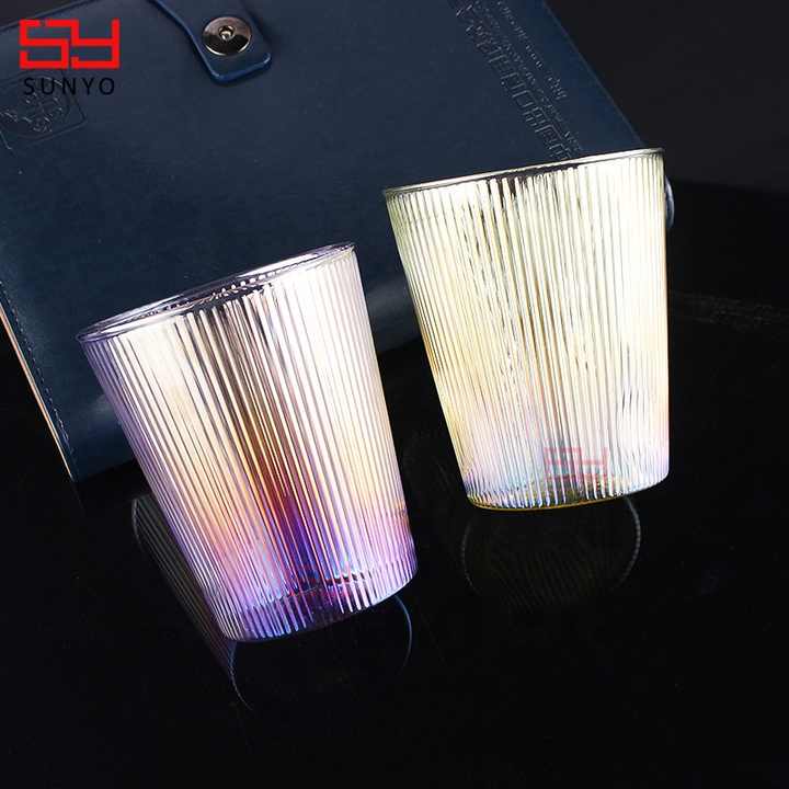 SUNYO High Borosilicate Colored Glassware - Elegant Stripes