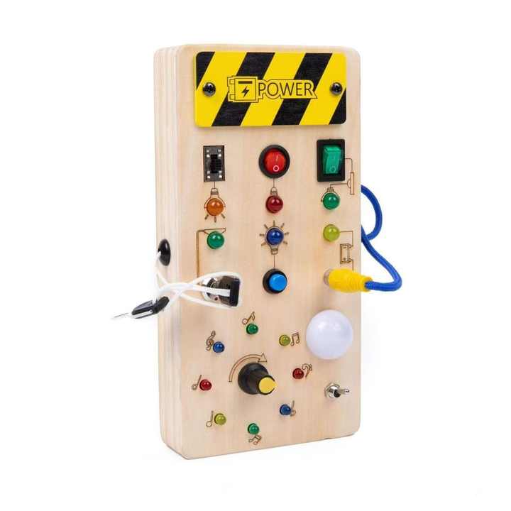 Kids Remote Control Led Lights Busy Board Montessori Toy Socket Switch ...