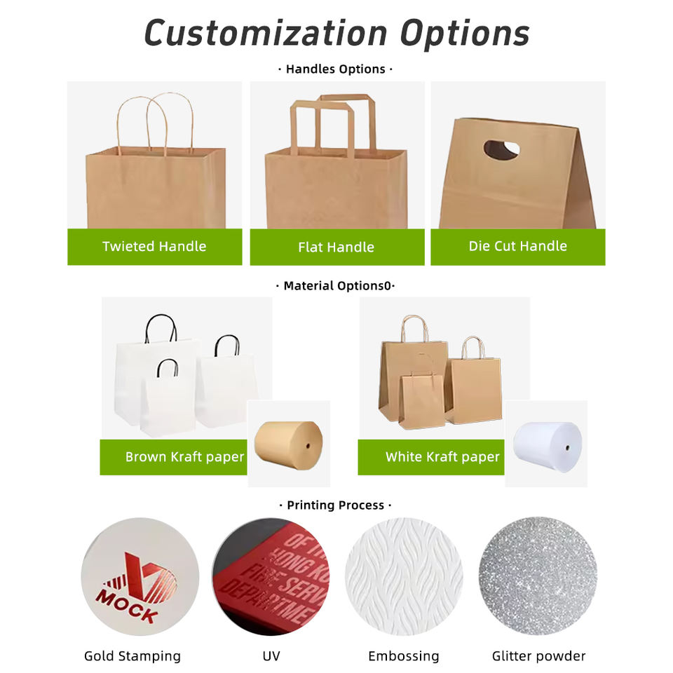 Custom Luxury Eco-Friendly Recycled Coated Paper Shopping Bags Twisted ...