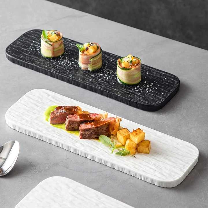 Ceramic Plate Rectangular Platters Serving Trays Japanese Sushi Plates ...