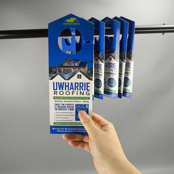 Best Quality Coated and Fancy Paper Hanging Flyer Waterproof Door ...